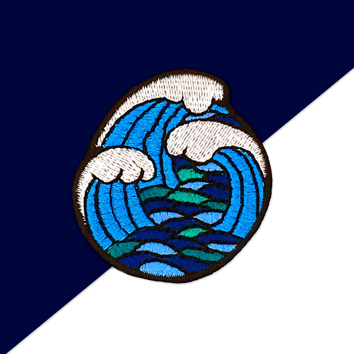 Patch Embroidered ~waves~ - Etsy
