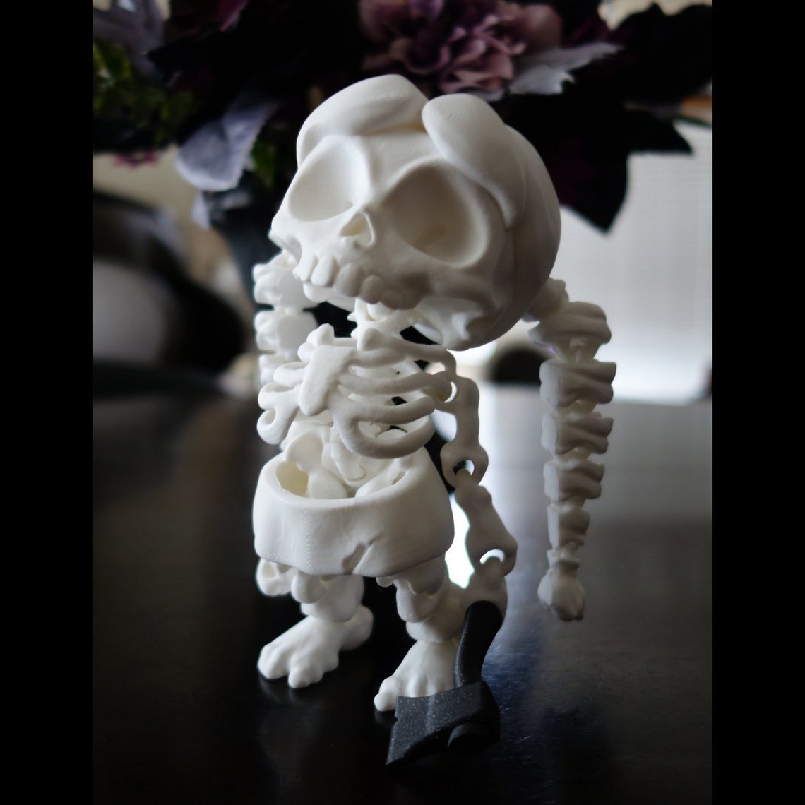 Articulated Skeleton Girl 3D Print-in-place STL Model Fidget and Desk ...