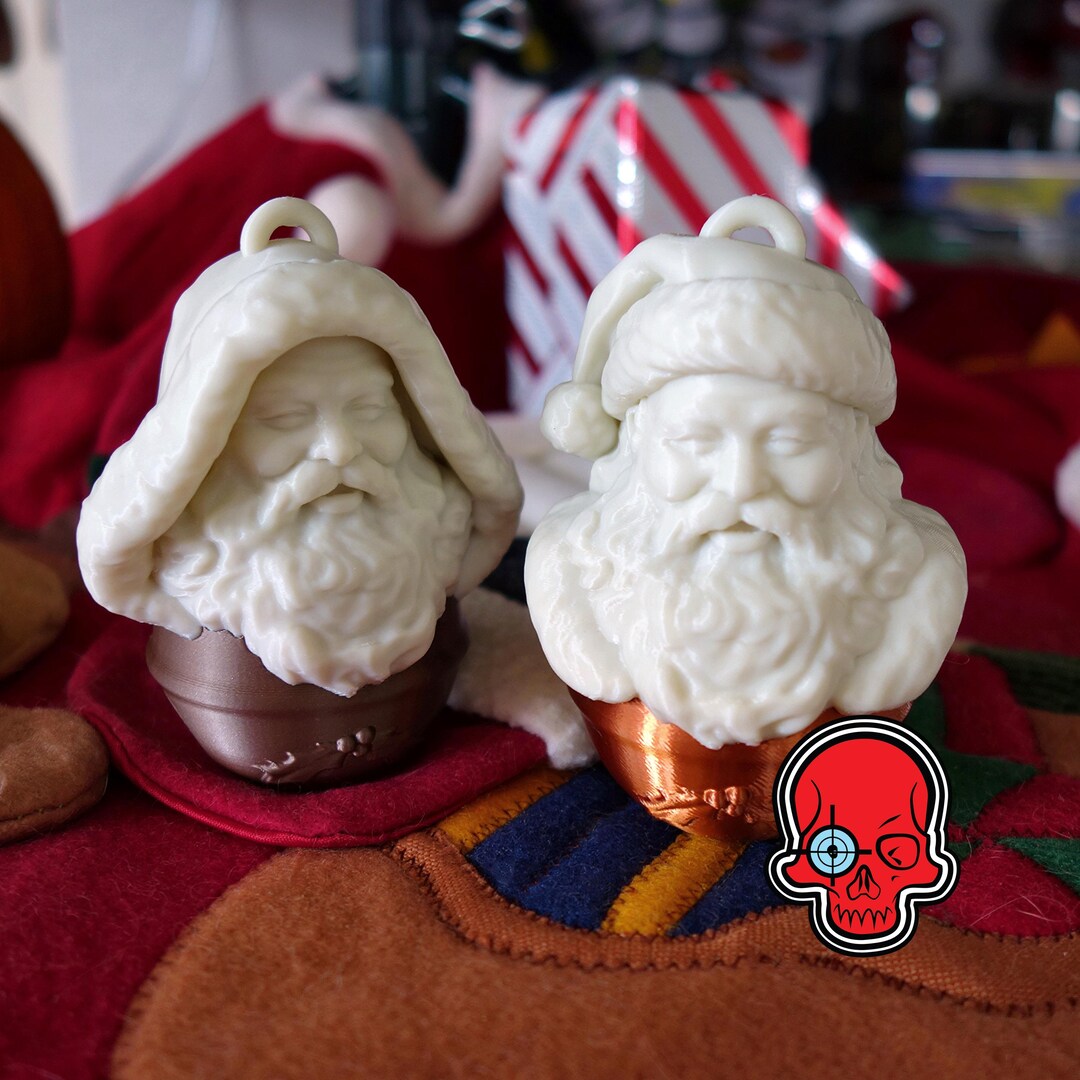 Christmas Classic Santa Sleigh Bell 3D Printed Tree Ornament Mantle ...