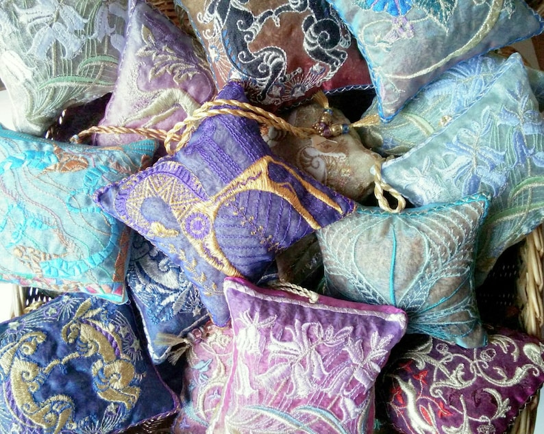 Made to Order, Embroidered Collection Lavender Bag: Scented Sachets ...
