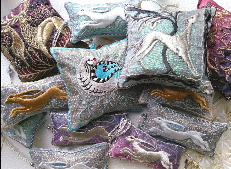 Made to Order, Embroidered Collection Lavender Bag: Scented Sachets ...