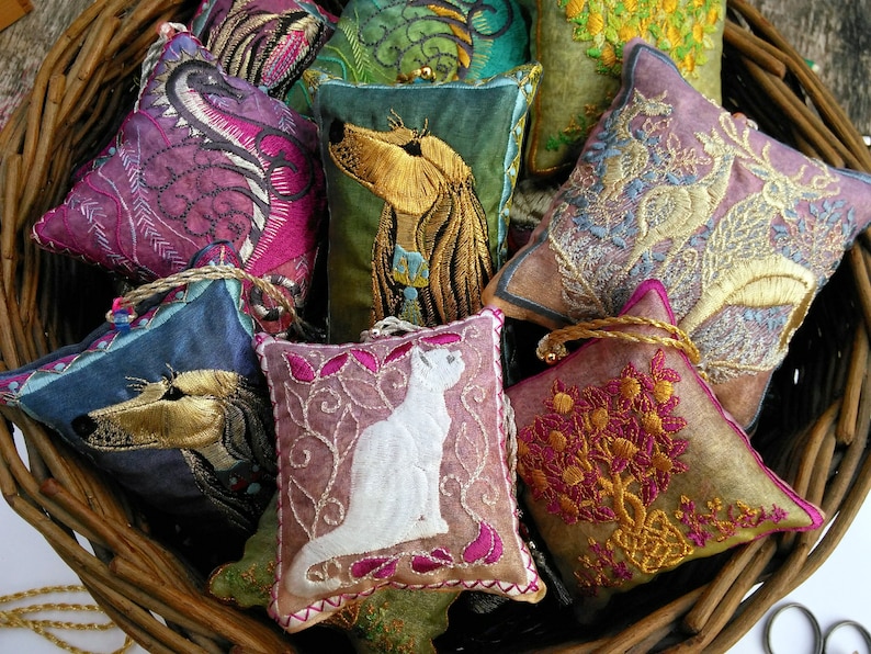 Made to Order, Embroidered Collection Lavender Bag: Scented Sachets ...