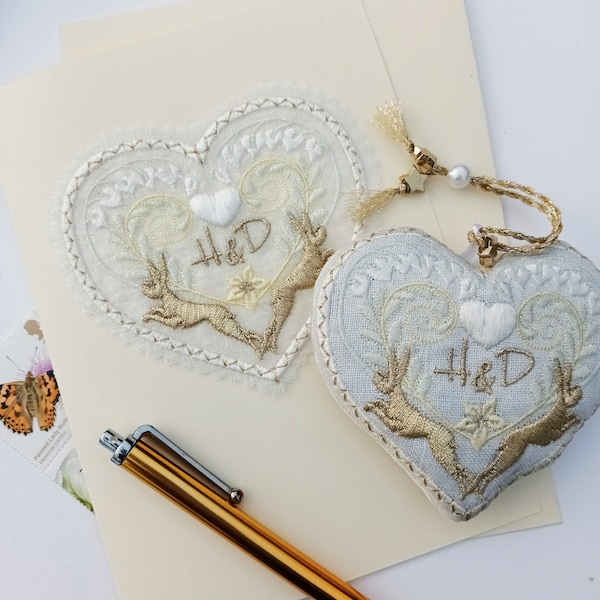 Embroidered Card - Etsy UK