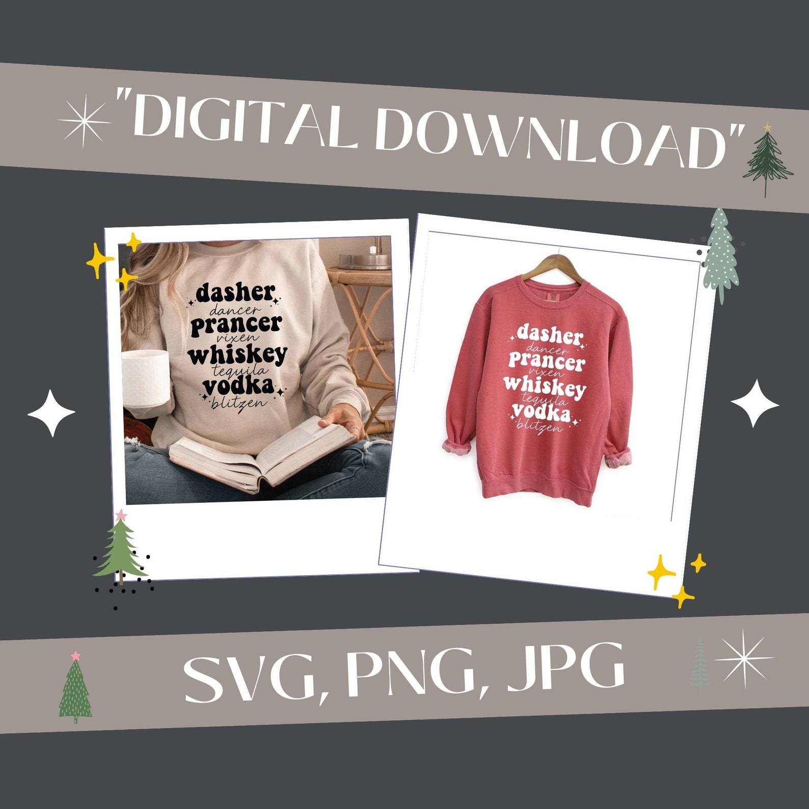 Digital Download Dasher Png Svg Reindeer Svg Dasher Png - Etsy