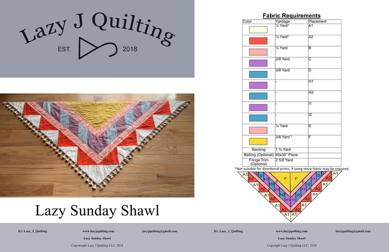 Lazy Sunday Shawl Pattern- PDF Format - Etsy