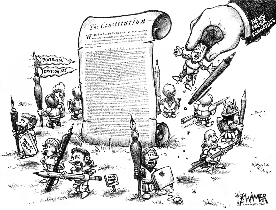 Constitution Defenders Editorial Cartoon Signed by Artist - Etsy