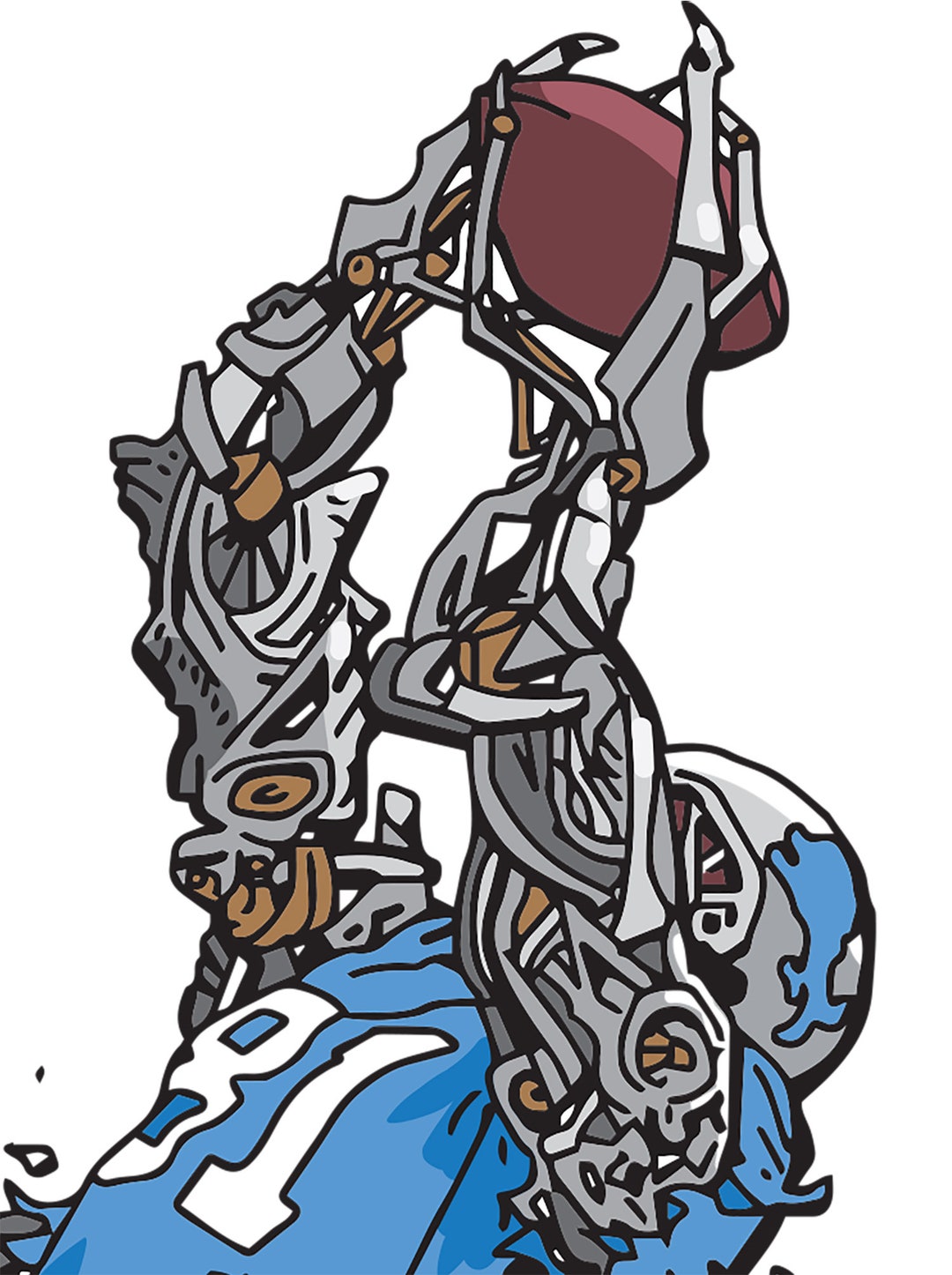 Megatron Sports Illustration Mashup Signed Print, Prismacolor Artist ...