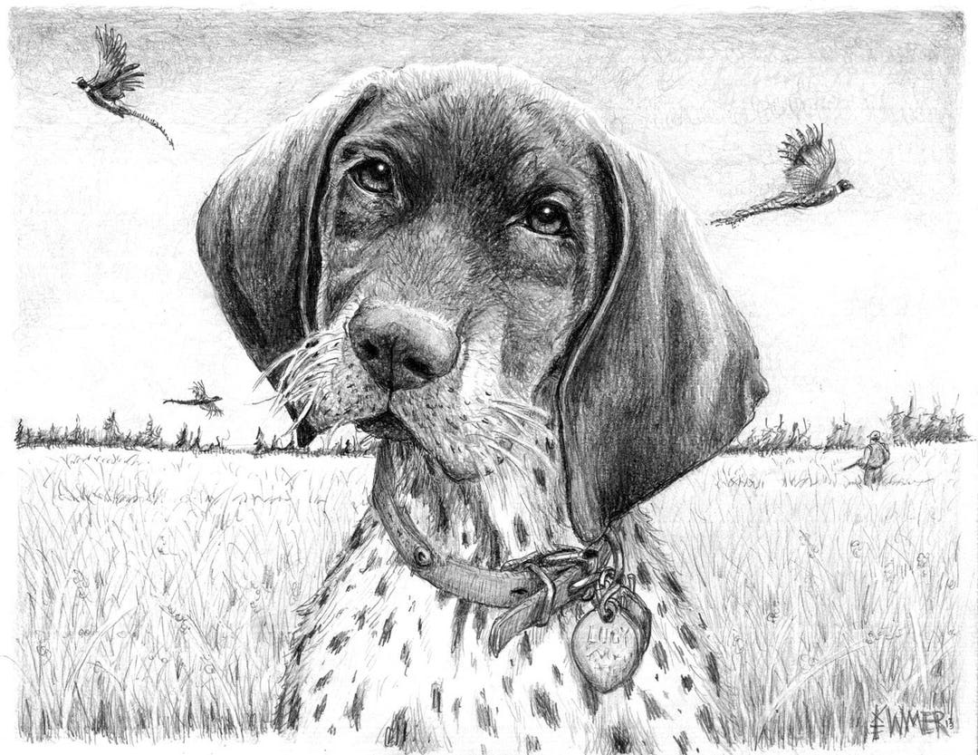 CUSTOM DOG DRAWING: Original Art, Dog, Pet - Paper, Prismacolor Colored ...