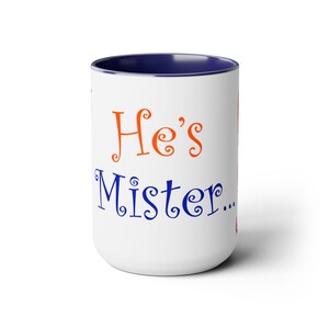 He's Mister Cold Miser & Heat Miser Two-tone Microwave Safe Coffee Mugs ...