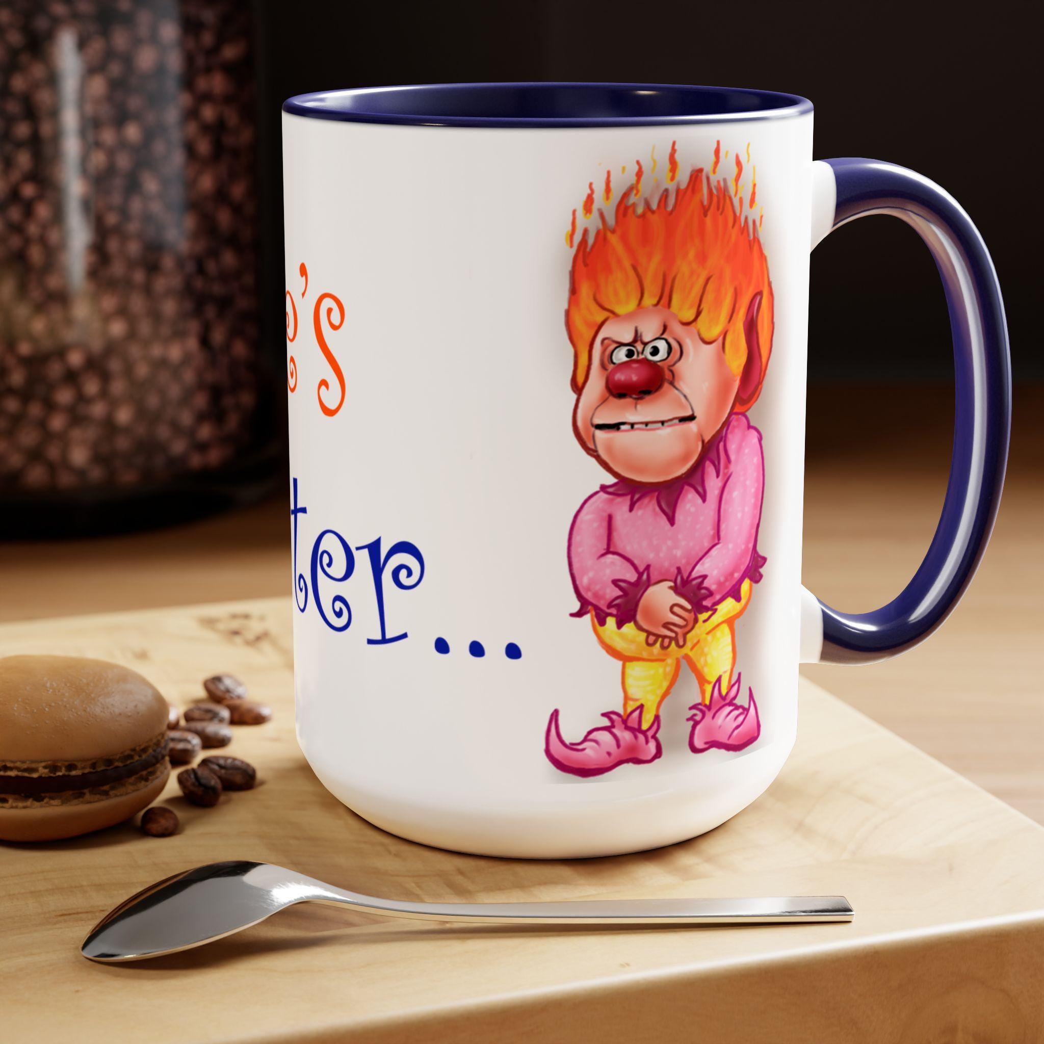 He's Mister Cold Miser & Heat Miser Two-tone Coffee Mugs, 15oz - Etsy