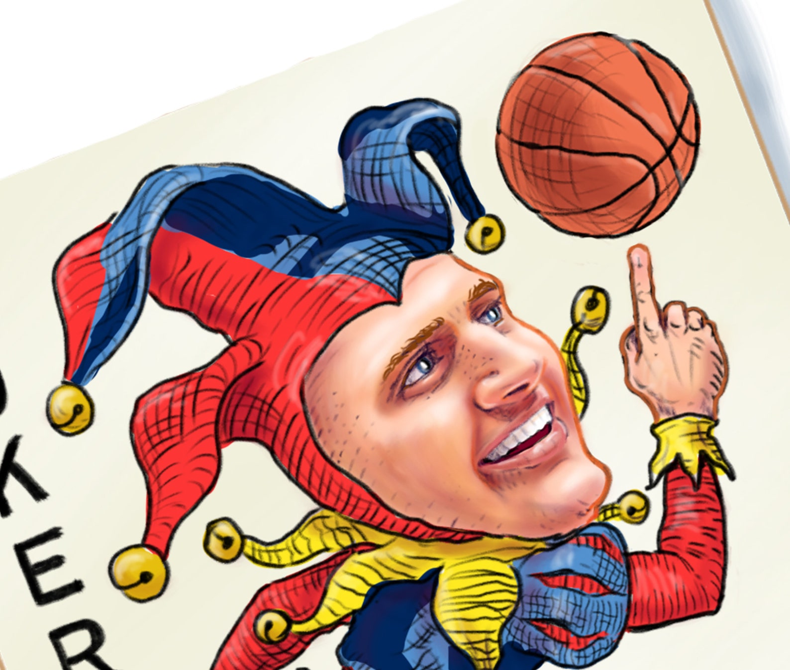 The Joker - Nikola Jokic Denver Nuggets Illustration Signed by Artist ...