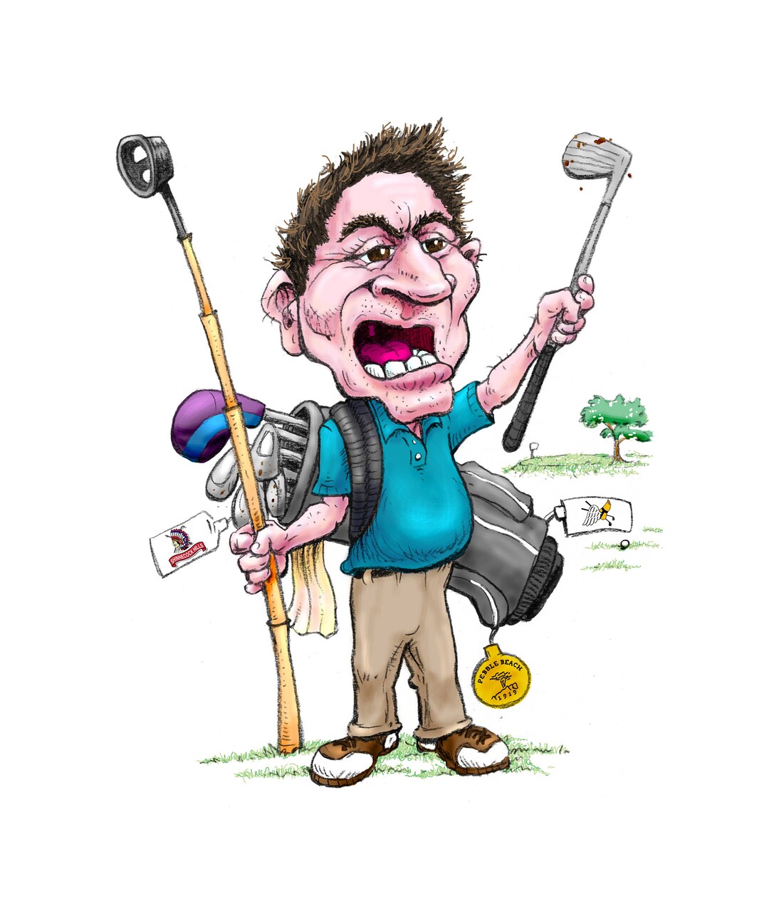 Worst Round of Golf Player Signed by Artist, Southworth Heavy Linen ...