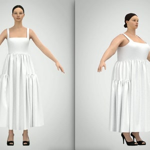 The Cozette Dress - PDF PATTERN Size XXS to 7XL and Full Video Tutorial ...