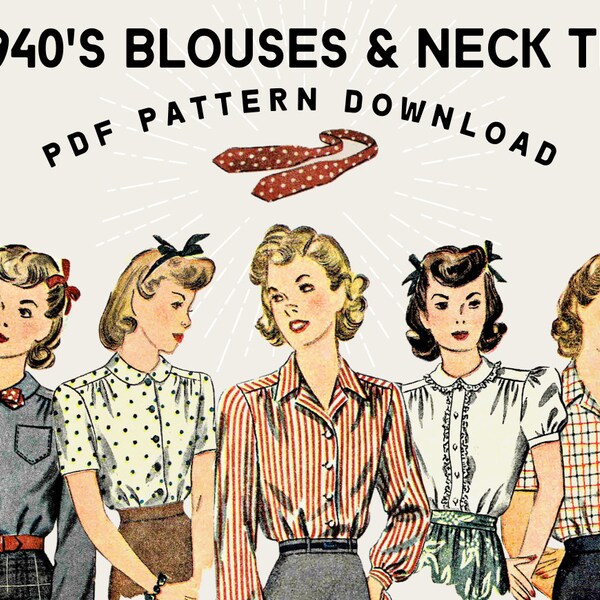 1940s Blouse Pattern - Etsy