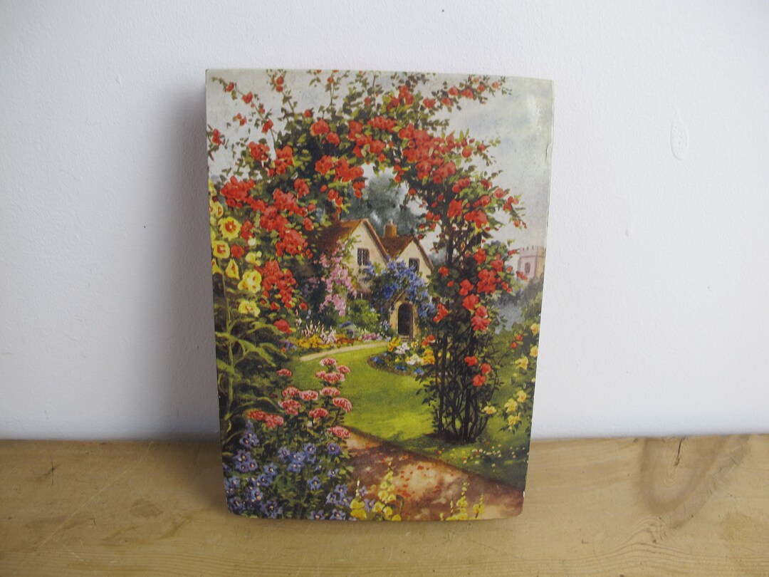 Vintage Chocolate Box With English Cottage and Rose Garden. - Etsy