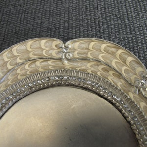 Vintage Silvertone Metal Pin Dish With Enamel and Diamante Decoration ...
