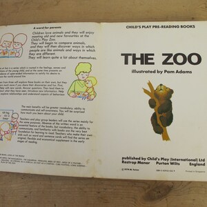 The Zoo - Vintage Board Book Illustrated by Pam Adams 1974 - Etsy