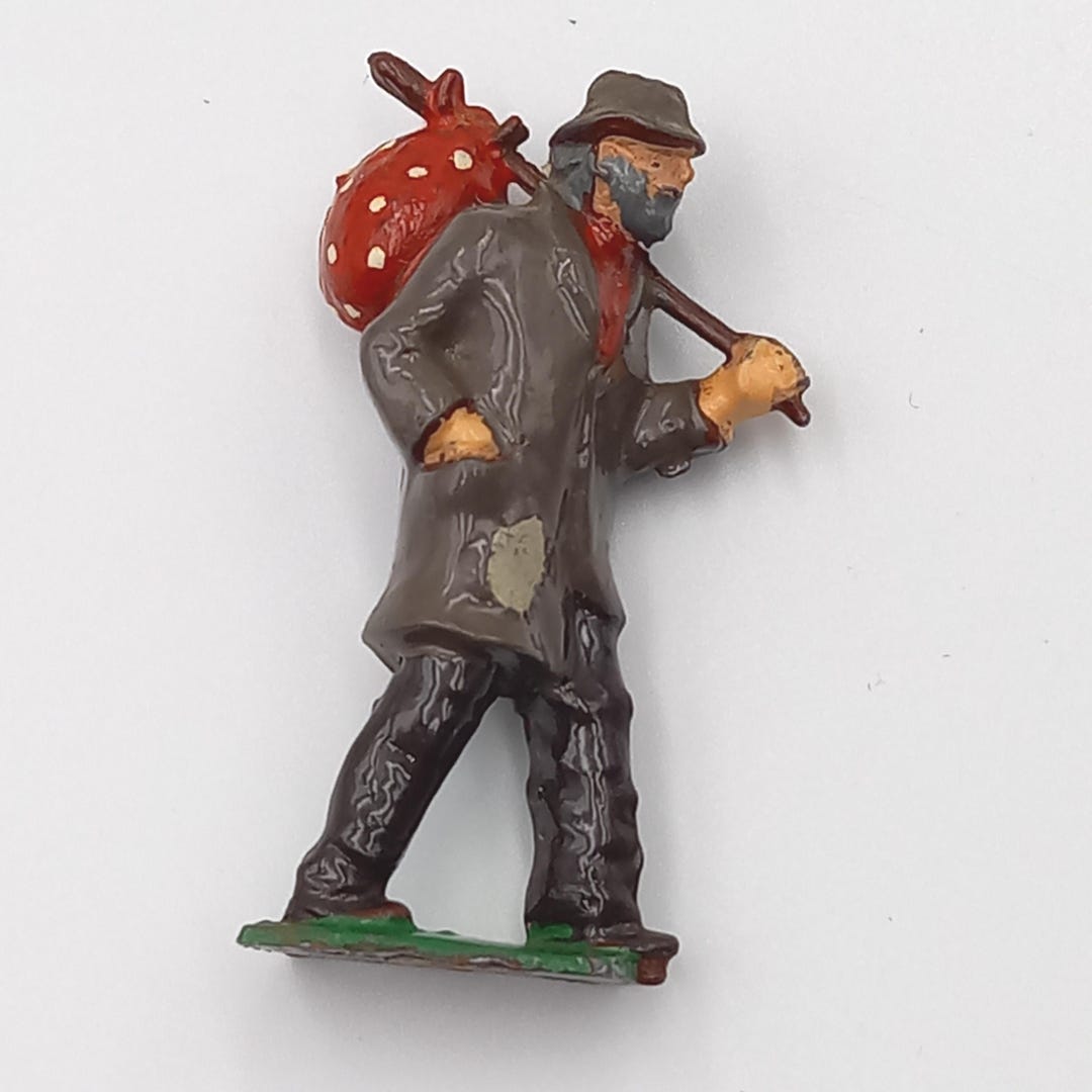 Vintage Lead Tramp Hobo Figure With Napsack. Made by Johillco - Etsy