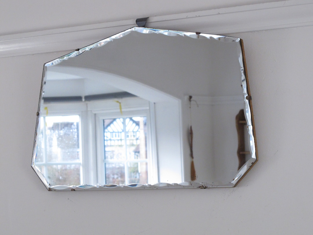 Frameless Art Deco 7-sided Mirror. Fancy Bevelled Edge. Ready to Hang ...