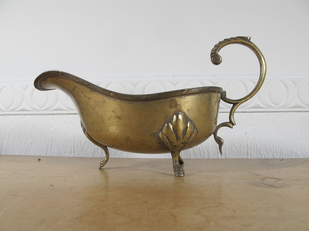 Small Brass Planter. Coal Scuttle Shape With Lovely Ornate Handle and ...