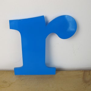 Vintage Plastic Letter R. Sign Blue Plastic Lower Case Letter R. 7.5 ...