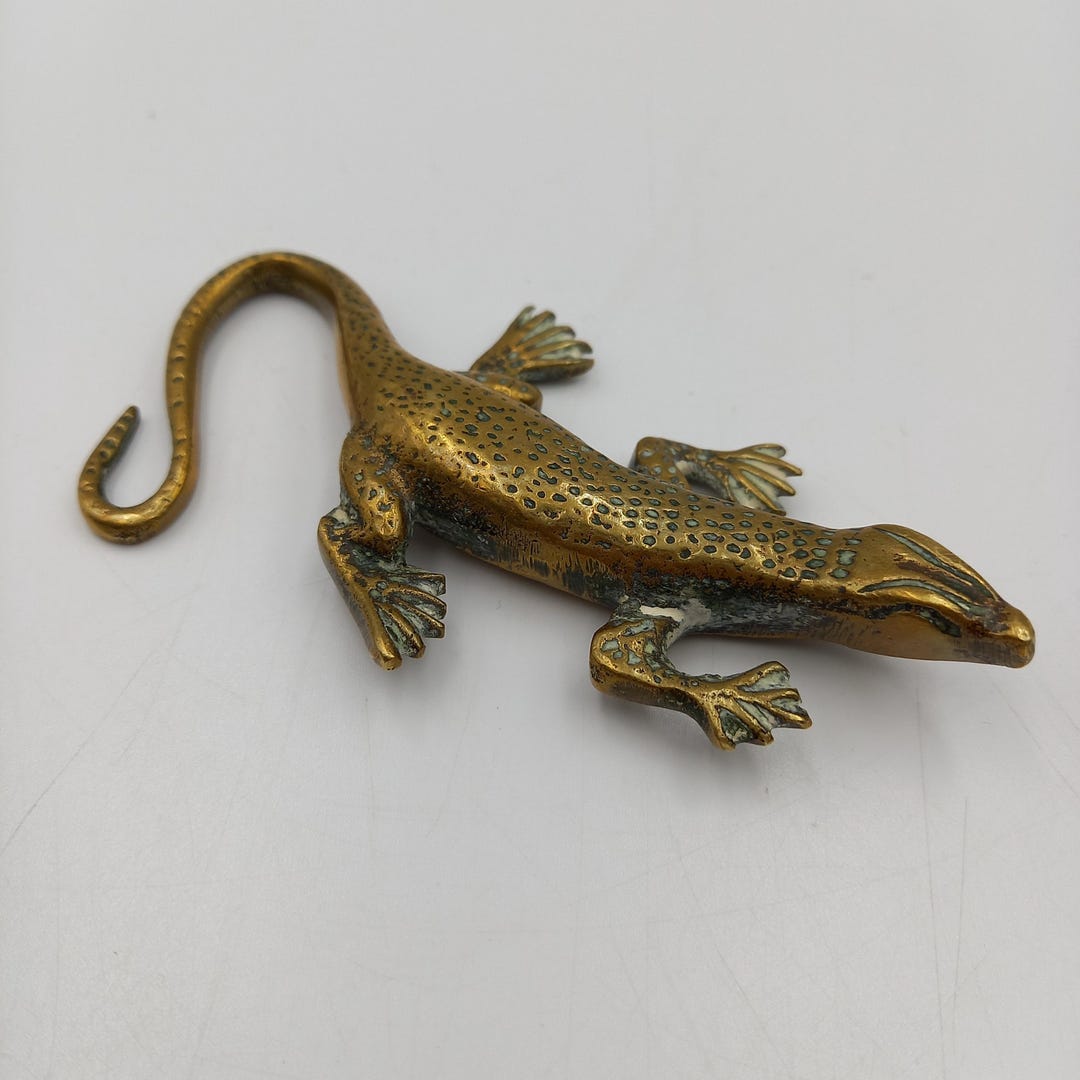Vintage Brass Lizard - 4 Inches Long - Etsy