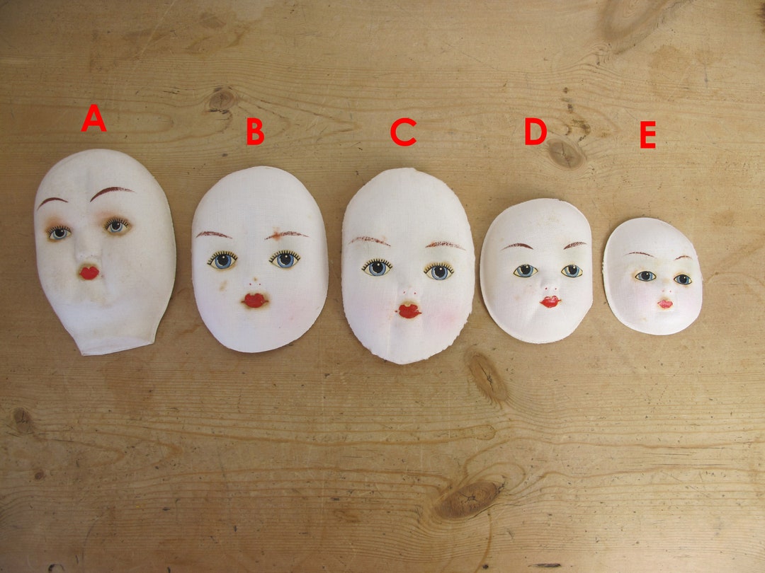 Vintage Cloth Doll Faces. Available Individually. Handpainted. - Etsy
