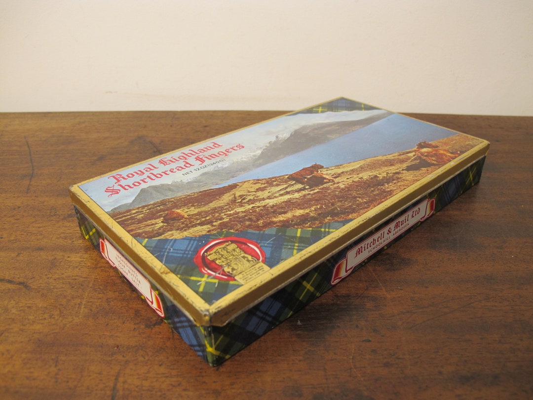 Vintage Scottish Shortbread Tin. Tartan Royal Highland Shortbread ...