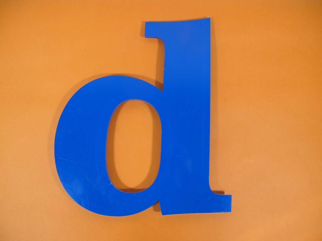Vintage Plastic Letter D. Sign Blue Plastic Lower Case Letter D. Just ...