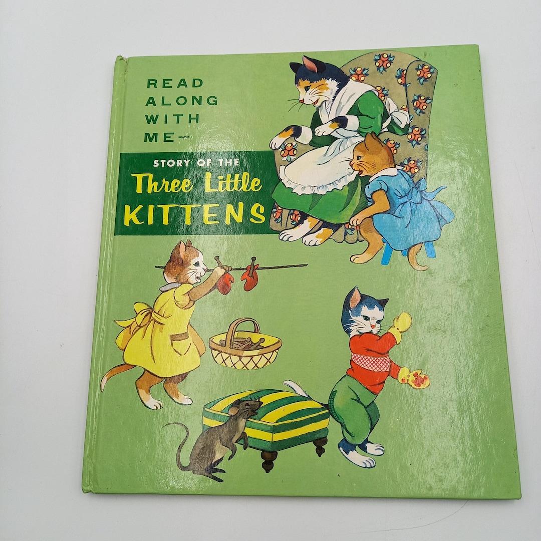 Vintage 'three Little Kittens' Book – Illustrated Read Along, 1984 - Etsy
