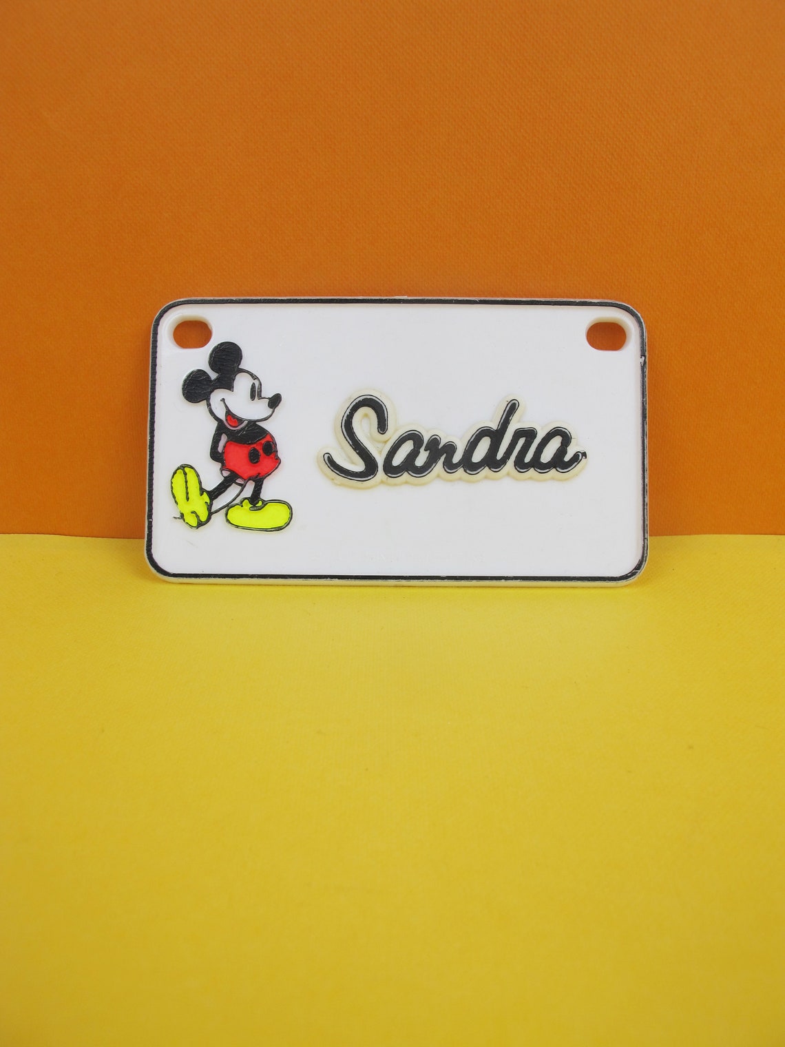 SANDRA Name Plate Disney Plastic Door Sign. Vintage White | Etsy