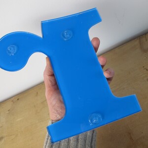 Vintage Plastic Letter R. Sign Blue Plastic Lower Case Letter R. 7.5 ...