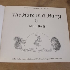 The Hare in a Hurry by Molly Brett, Published 1975. Lovely ...
