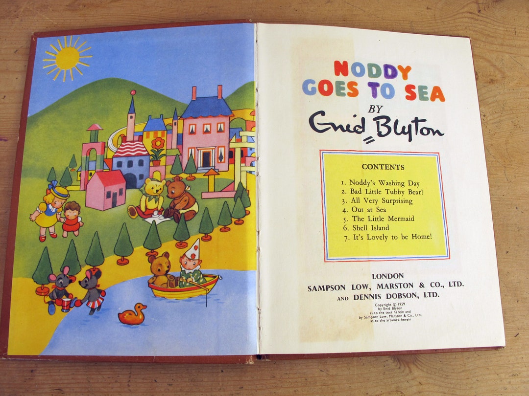 Noddy Goes to Sea, Enid Blyton, 1959 First Edition Children's Book - Etsy