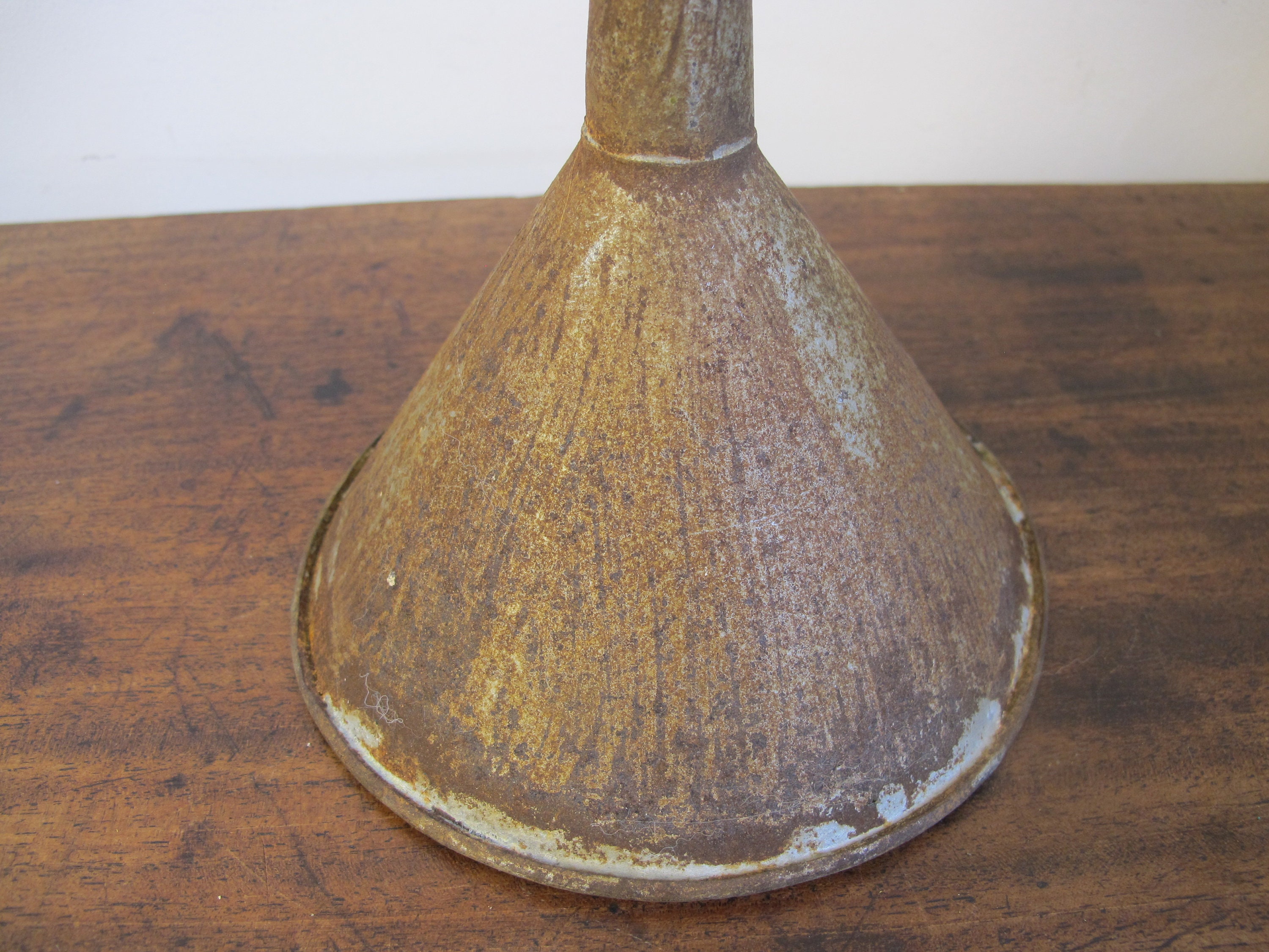 Extended with a section of copper pipe Vintage metal funnel Great ...