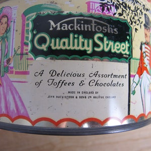 Vintage Mackintosh's Quality Street Round Tin. Lovely Illustrations ...