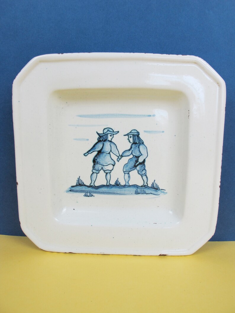 Unusual Shallow Square Delft Dish. Blue and White. Handpainted - Etsy UK