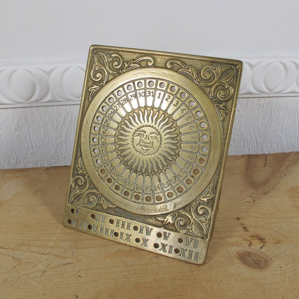 Brass Perpetual Calendar - Etsy