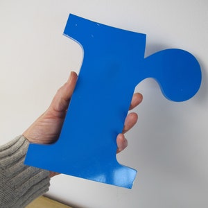 Vintage Plastic Letter R. Sign Blue Plastic Lower Case Letter R. 7.5 ...