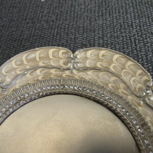 Vintage Silvertone Metal Pin Dish With Enamel and Diamante Decoration ...