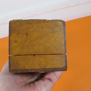 Antique Wooden Money Box. Hinged Box With Two Slot for Your Money. NO ...