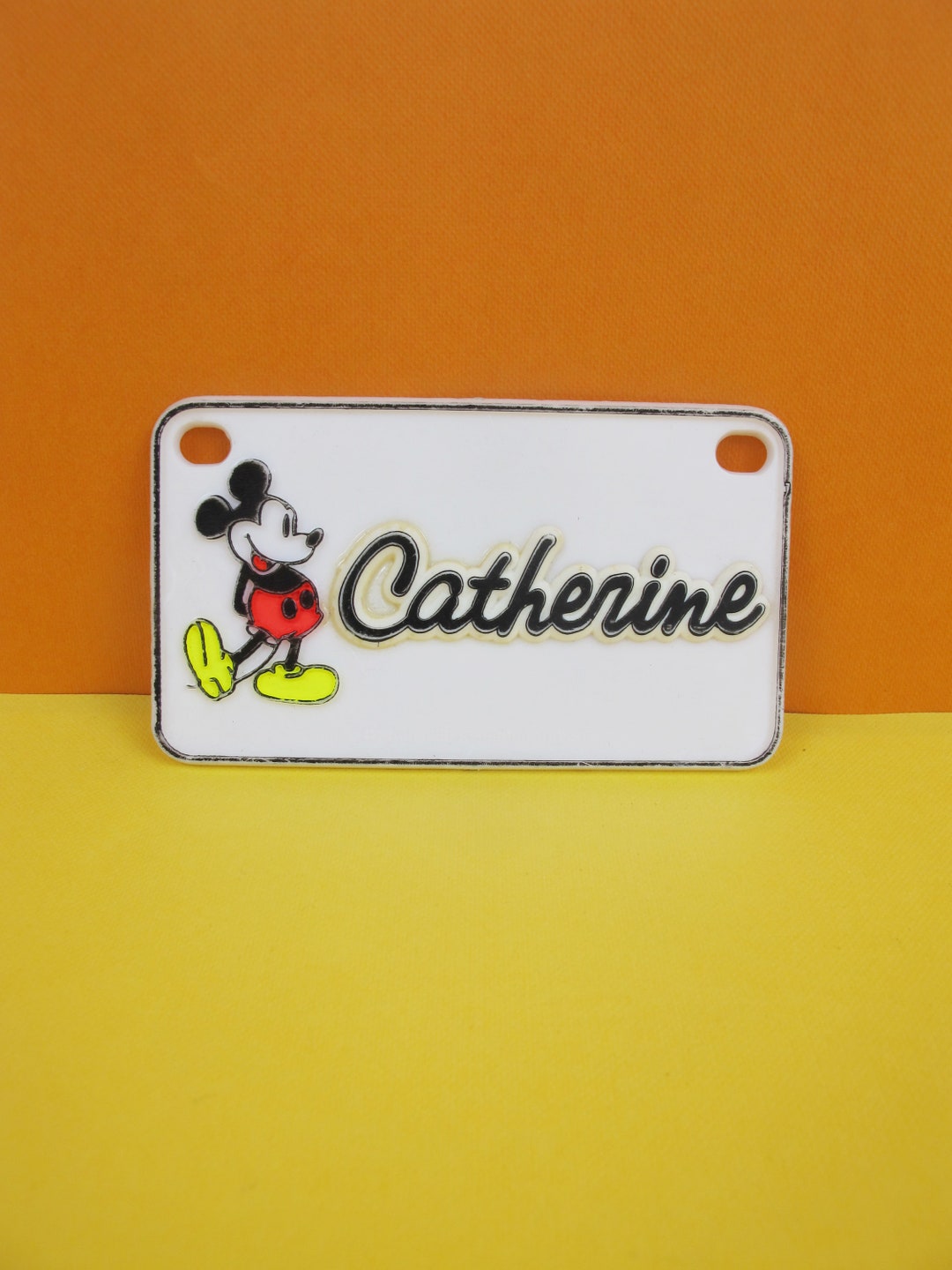 CATHERINE Name Plate Disney Plastic Door Sign. Vintage White Plastic ...