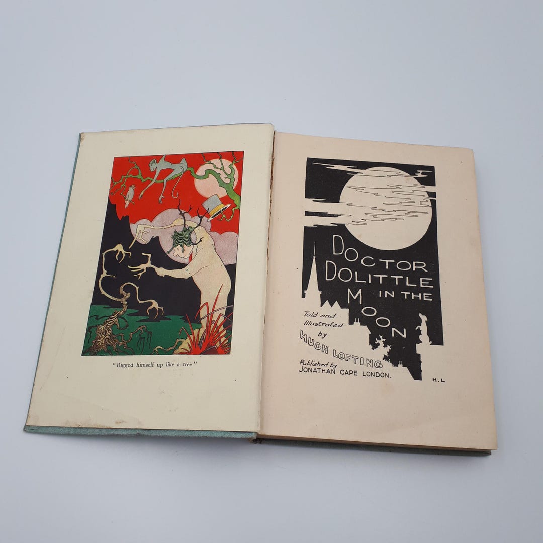 Dr Doolittle in the Moon - Told and Illustrated by Hugh Lofting, 1943 ...