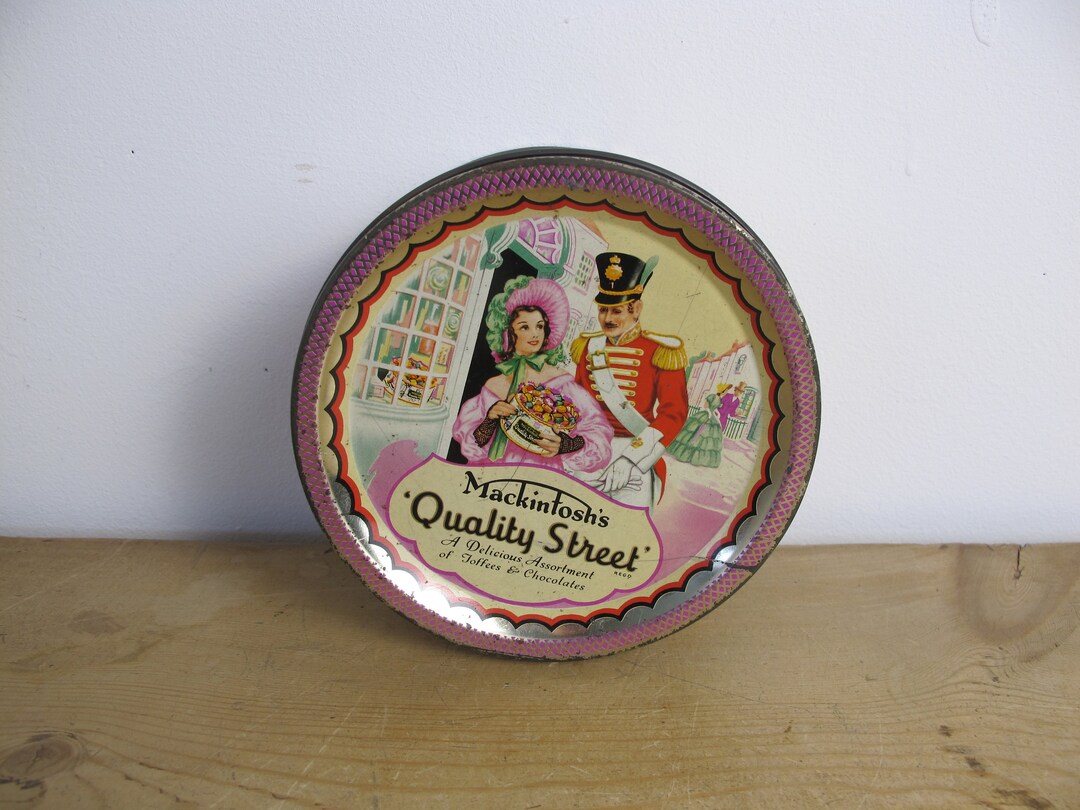 Vintage Mackintosh's Quality Street Round Tin. Lovely Illustrations ...