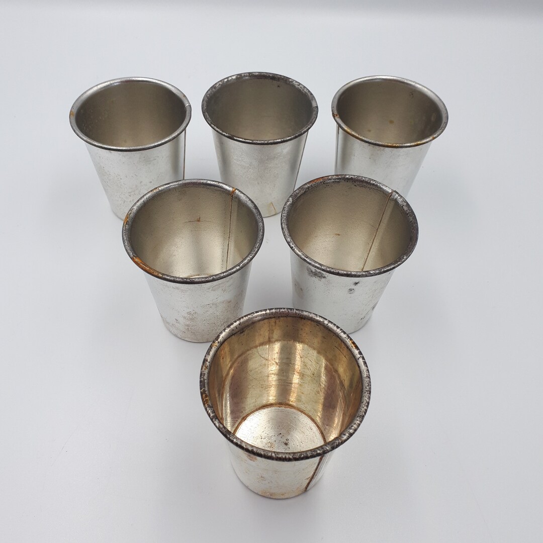 Vintage Set of Six Dariole Timbale Tins. 2 Inches Diameter at the Rim ...