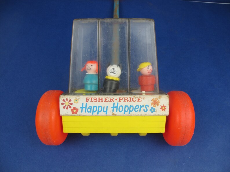Vintage Fisher Price Happy Hoppers. Push Along. Made in the USA. 1960s ...