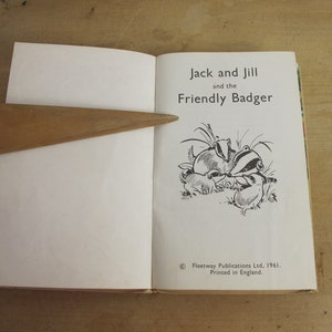 Jack and Jill and the Friendly Badger. Vintage Children's Book From ...