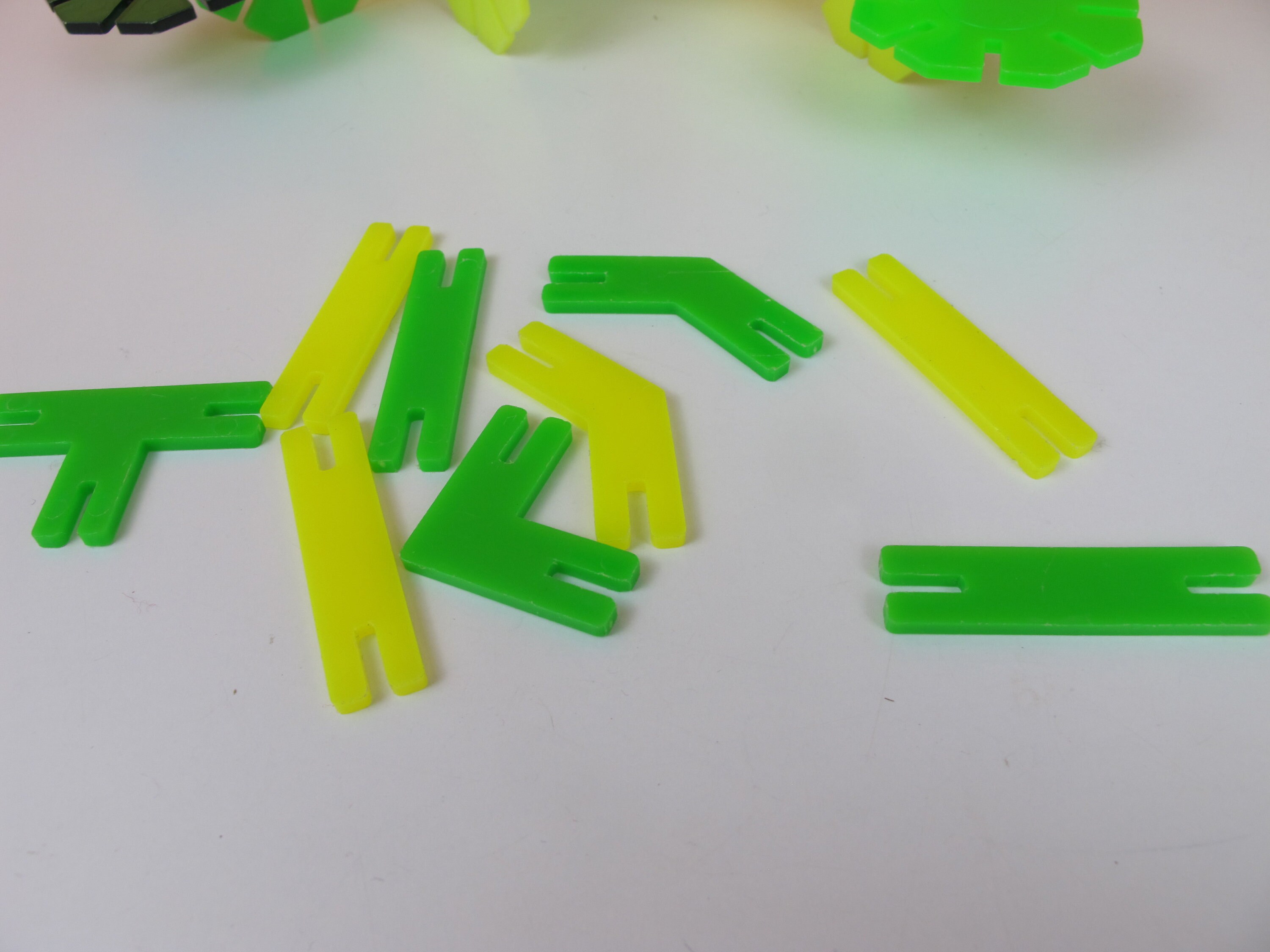 Vintage Octons. Fabulous Bright Greens Translucent and - Etsy UK