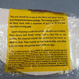 Vintage Iron-on Pocket Repairers for Side or Hip Pockets. No Sew Pocket ...