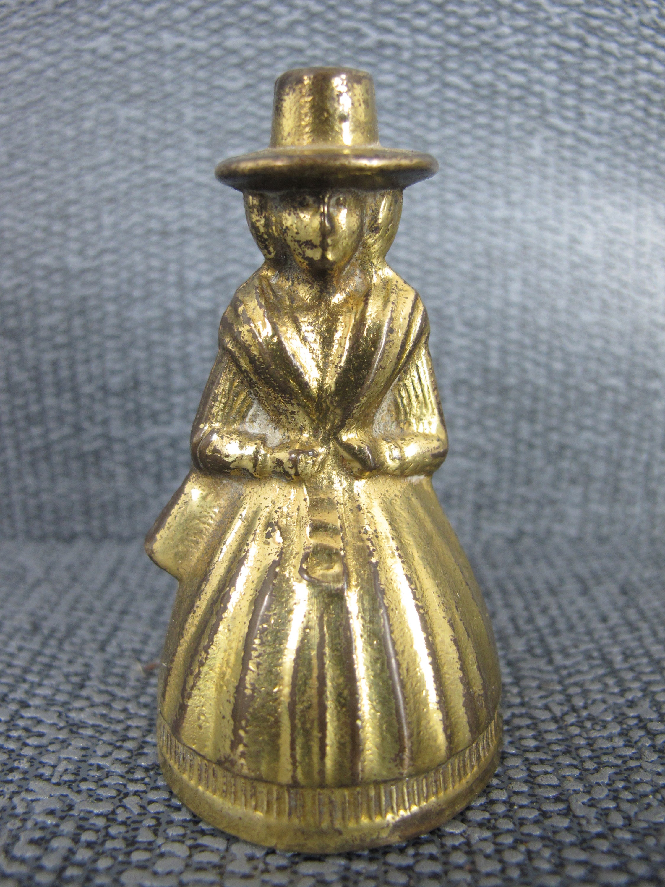 Vintage small brass lady bell. Historic National costume | Etsy